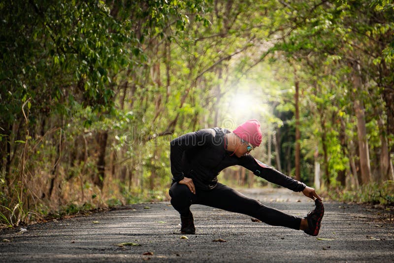 The Warm-up before Exercise by Running Stock Photo - Image of ...