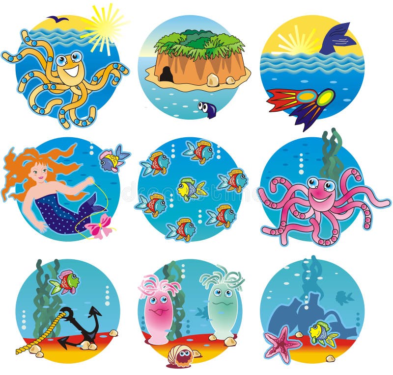 Warm water life stock vector. Illustration of island, southern - 2755203