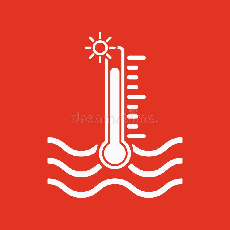 The Warm Water Temperature Icon. Hot Liquid Symbol Stock Vector ...