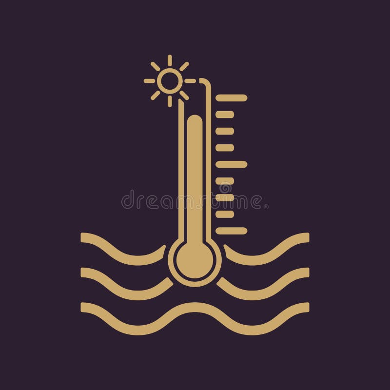 The Warm Water Temperature Icon. Hot Liquid Symbol Stock Vector ...