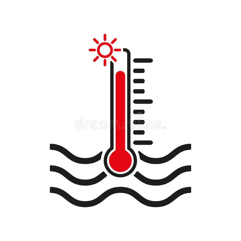 The Warm Water Temperature Icon. Hot Liquid Symbol Stock Vector ...