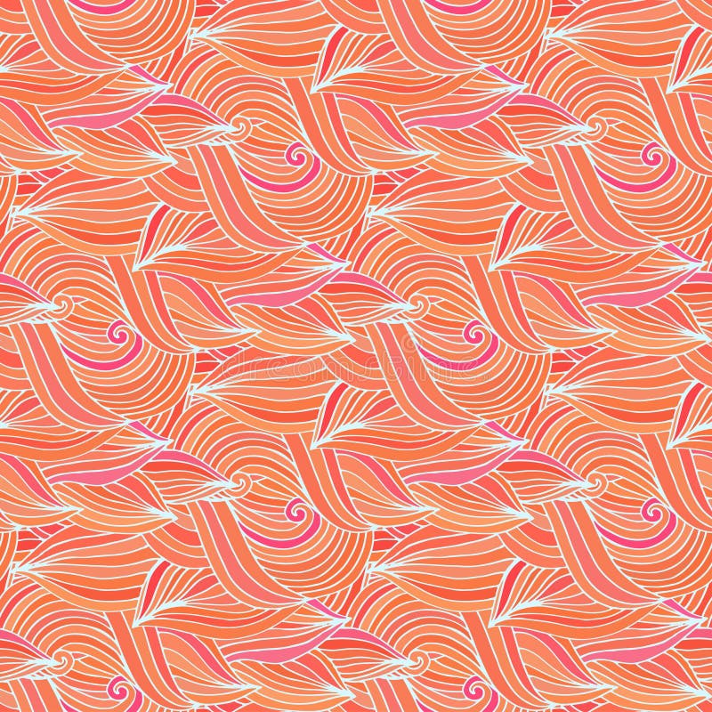 Warm Waves Vector Repeating Pattern. Wavy Seamless . for Textile or ...