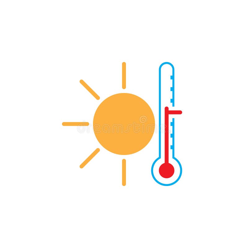Warm Weather Icon Isolated on White Background. Vector Illustration ...