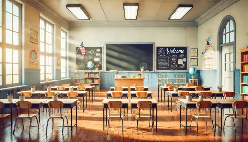 Warm and Welcoming Classroom Ready for Students Stock Photo - Image of ...