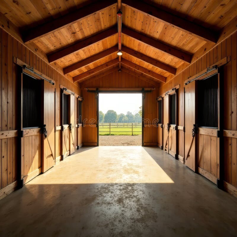 A Warm and Welcoming Horse Stable Interior Rustic Charm in a Bright ...