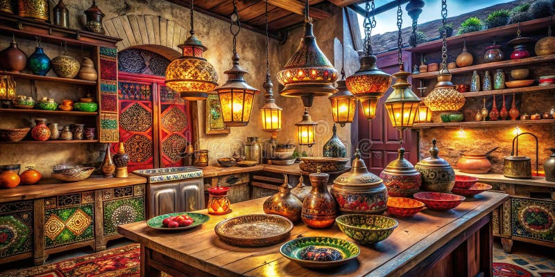 Warm Welcoming Middle Eastern Kitchen Design Rich Textiles Intriguing ...