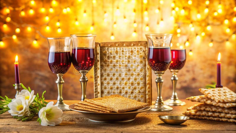 A Warm and Welcoming Passover Seder Table Setting Traditional Elements ...
