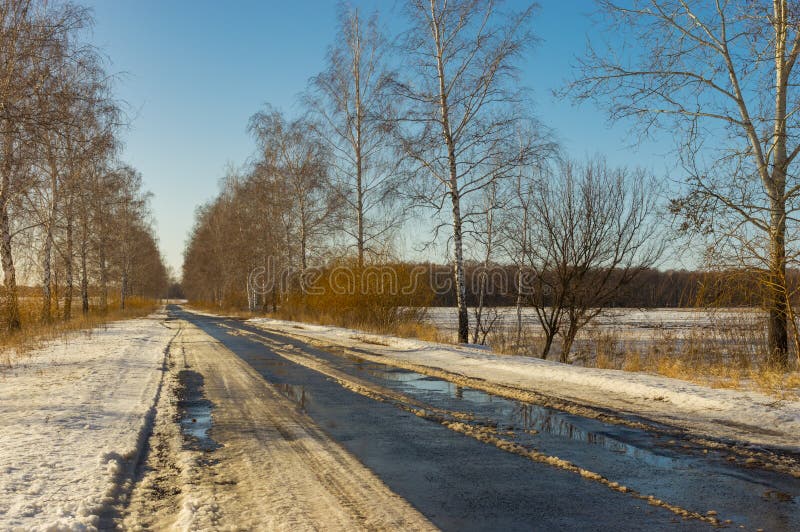Warm winter in rural area stock image. Image of white - 60505909