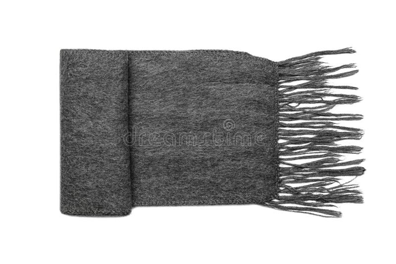 Warm Winter Scarf on a White Background. Stock Photo - Image of style ...