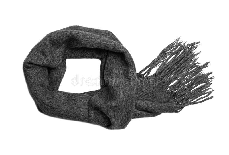 Warm Winter Scarf on a White Background. Stock Image - Image of ...