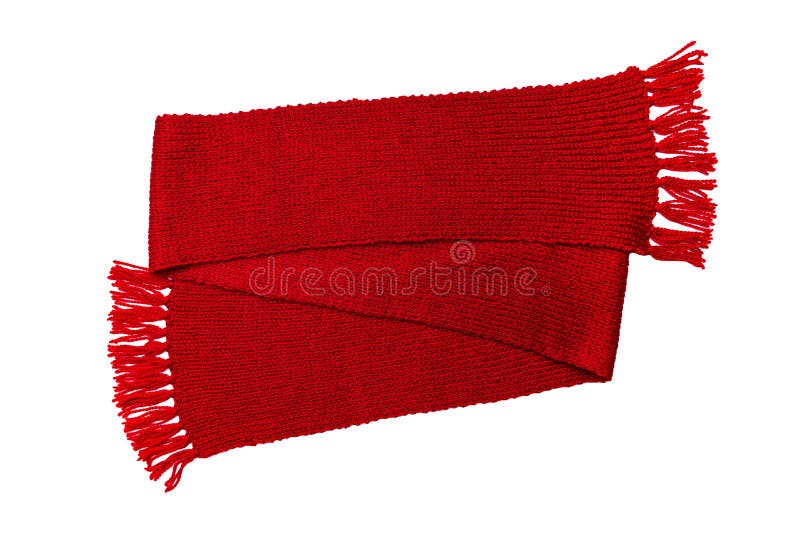 Warm Winter Scarf on a White Background. Stock Image - Image of design ...