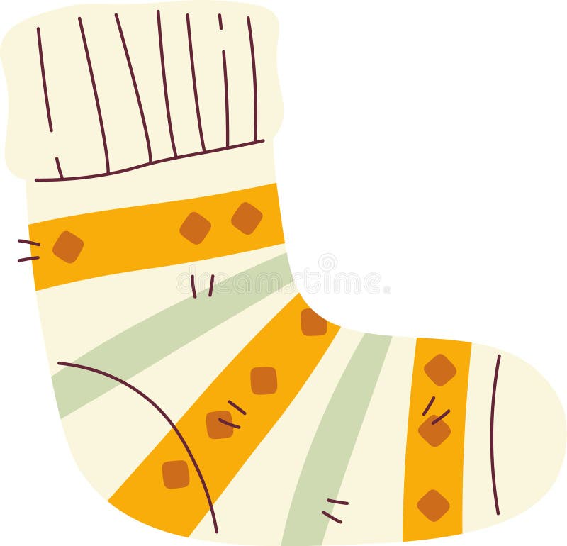 Warm Winter Sock stock vector. Illustration of warm - 285102572
