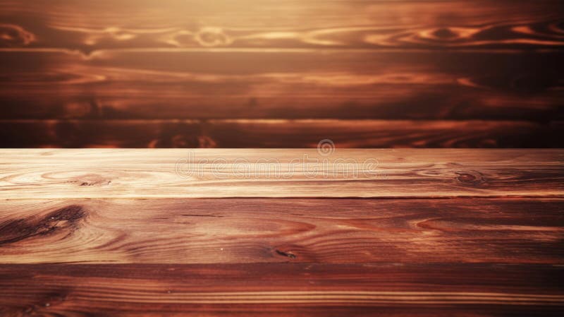 Warm Wooden Table Surface Background Stock Photo - Image of brown ...