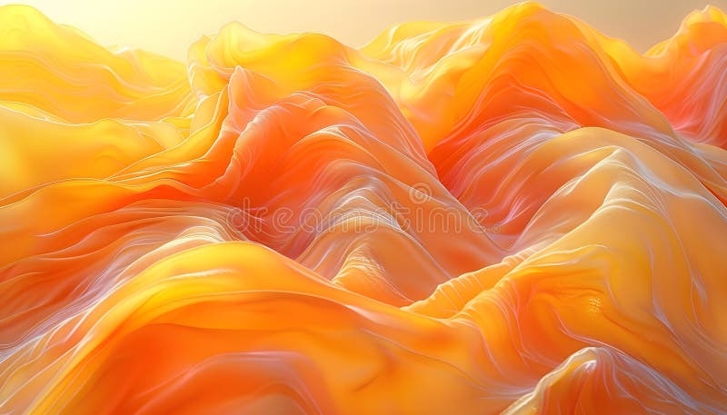 Warm Yellow Abstract Fluid Background Stock Illustration - Illustration ...