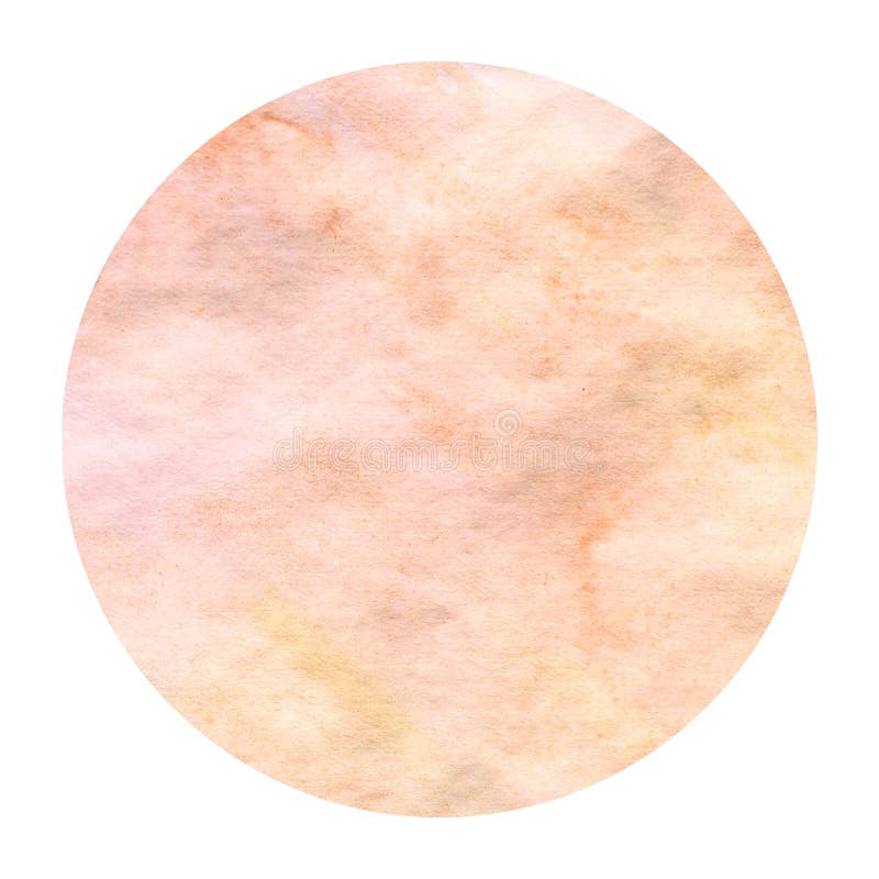 Warm Yellow Hand Drawn Watercolor Circular Frame Background Texture ...
