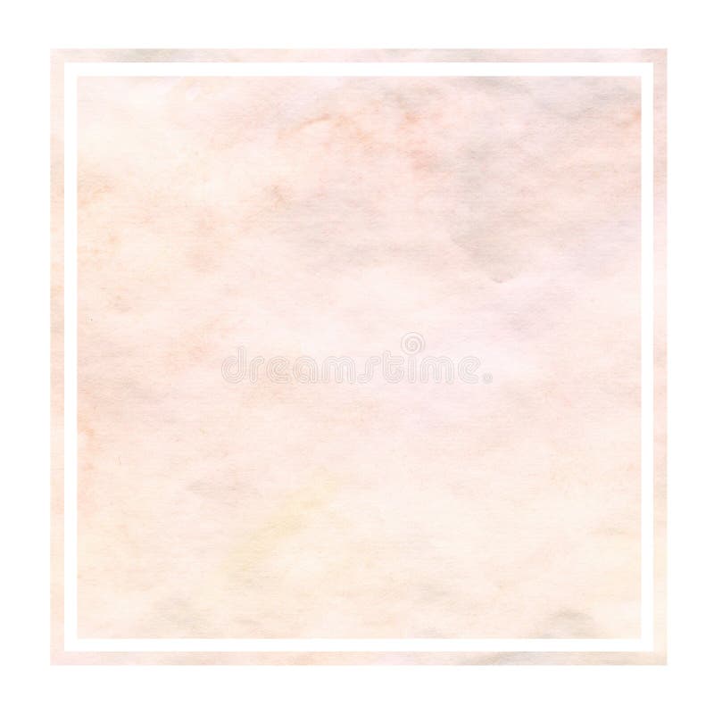 Warm Yellow Hand Drawn Watercolor Rectangular Frame Background Texture ...