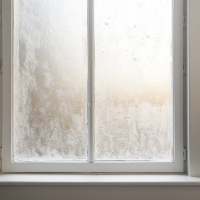 Warmcore Window with Frost: a Shiny Bumpy Texture Against Solid White ...