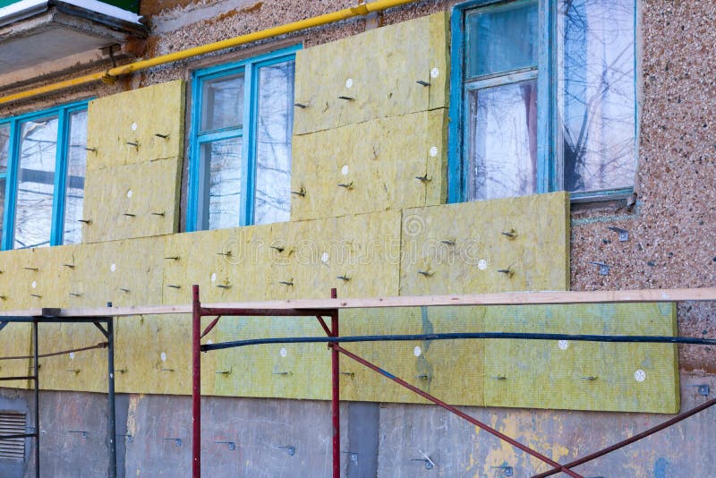 Warming of the Apartment House. Stock Photo - Image of urban, overhaul ...