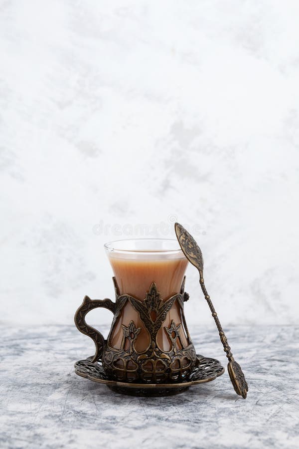 Warming Aromatic Tea with the Addition of Milk, Variety of Spices and ...