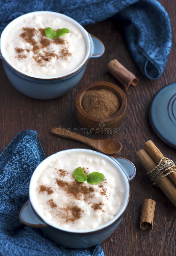 Warming Bowl of Creamy Rice Pudding Stock Photo - Image of healthy ...