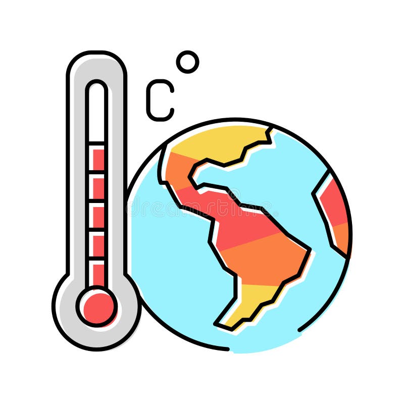 Warming Effect Color Icon Vector Illustration Stock Vector ...