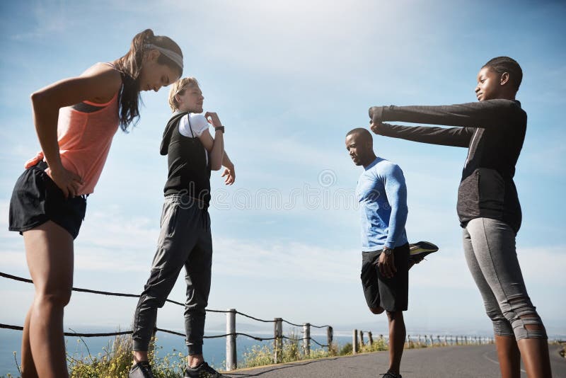 Warming those Muscles for a Better Performance. a Fitness Group ...