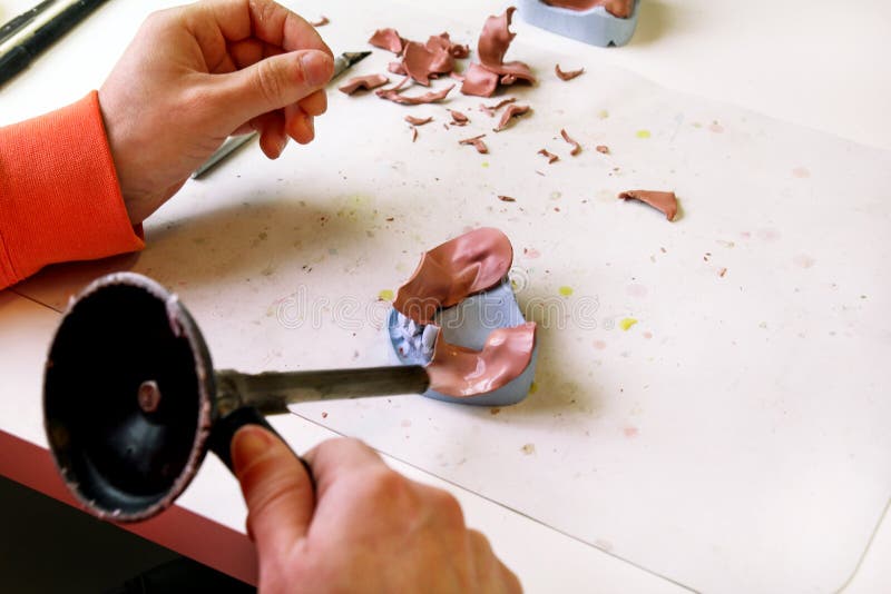 Dental Shellac base plates stock photo. Image of porcelain - 103514128