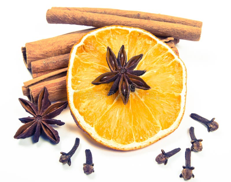 Warming Spices - Cinnamon, Star Anise, Cloves. Stock Image - Image of ...