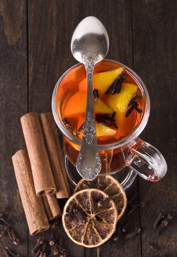 Warming tea stock image. Image of rustic, winter, table - 24096467