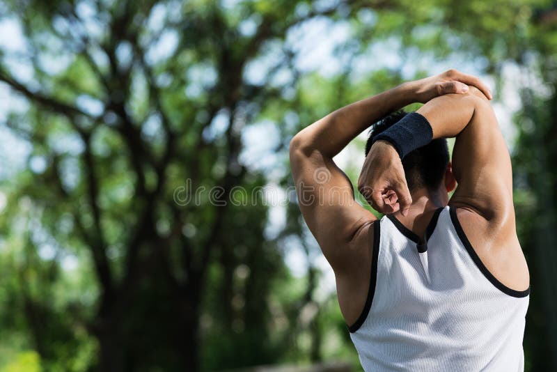 Warming up stock image. Image of healthy, copyspace, back - 32672573
