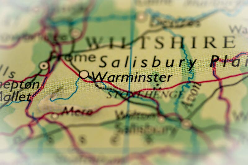 Warminster, England Highlighted on a World Map Stock Image - Image of ...