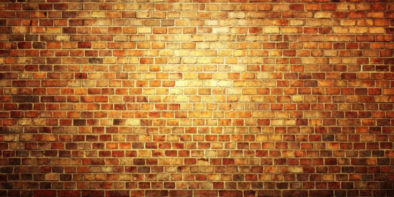 A Warmly Lit Brick Wall Texture Showing Aged Brickwork with Subtle ...