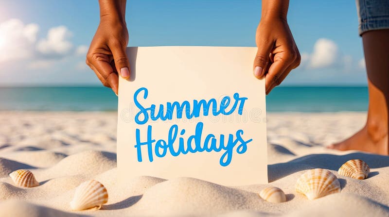 Warmly Lit Gentle Hands Holding Happy Summer Cards Stock Illustration - Illustration of gentle ...