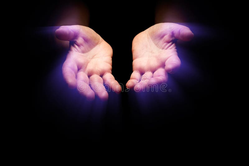 Spark between hands stock photo. Image of bright, hands - 18055930