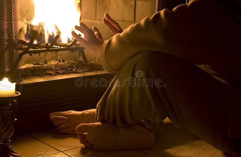 Warmth by the Fire stock photo. Image of roaring, blazing - 1608702