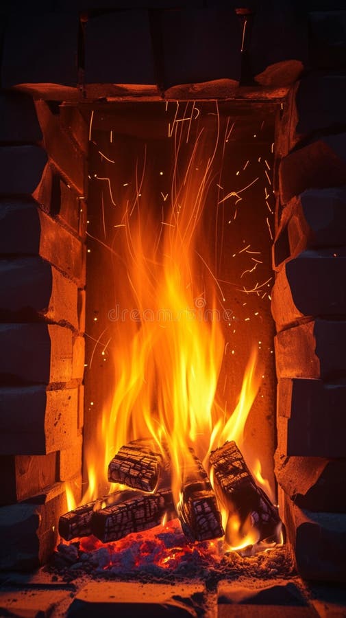 Crackling Fireplace Stock Illustrations – 1,940 Crackling Fireplace ...