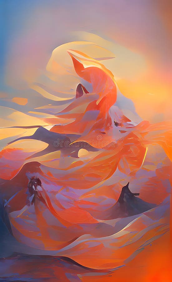 The Warmth and Power of Orange Color Stock Illustration - Illustration ...