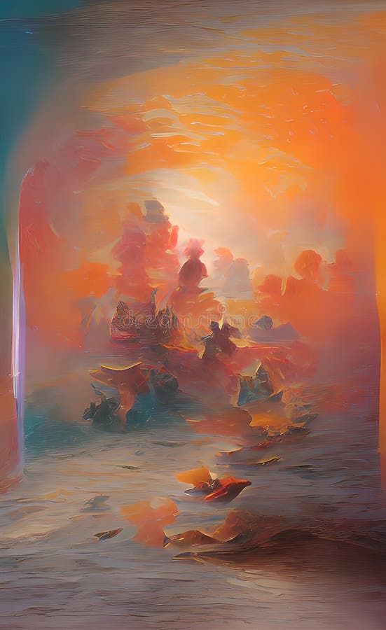 The Warmth and Power of Orange Color Stock Illustration - Illustration ...