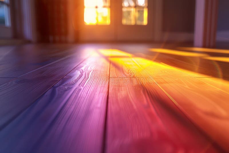 Warmth Scale Visualization Sunlight through Window on Wooden Floor ...