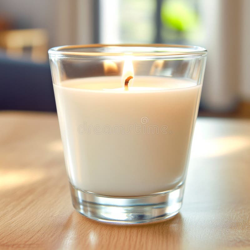 Warmth and Shadows Dance Around a Candle Illuminated from within a Glass Enclosure Stock Image ...