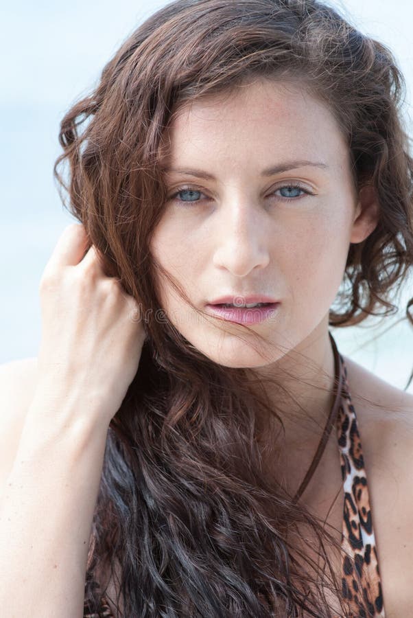 In the Warmth of South Florida Stock Image - Image of model, female ...