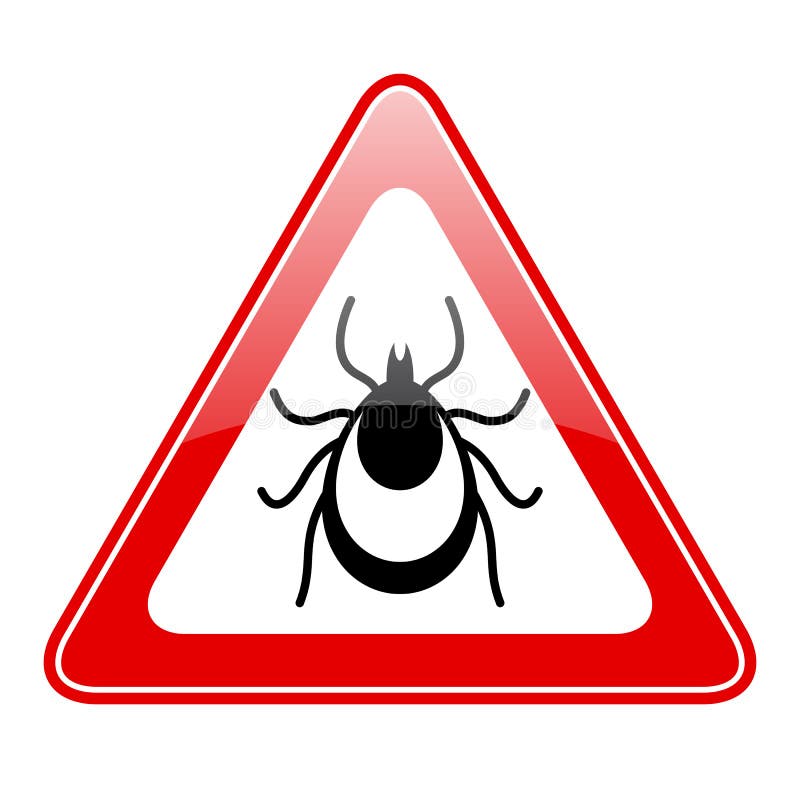 Zecke - Warnzeichen vektor abbildung. Illustration von warnzeichen ...