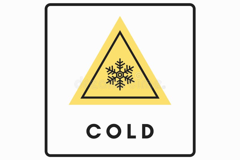 Cold Warning Sign stock illustration. Illustration of safety - 174763086