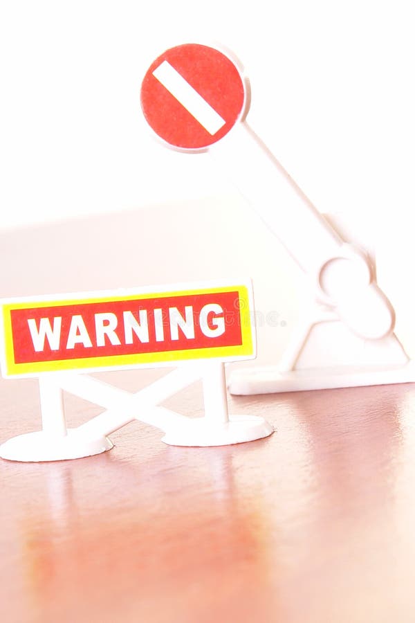 Warning stock image. Image of stop, light, road, construction - 9300311