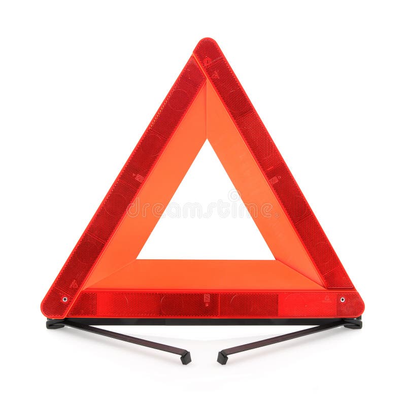 Red Triangle stock photo. Image of close, isolated, symbol - 7886522