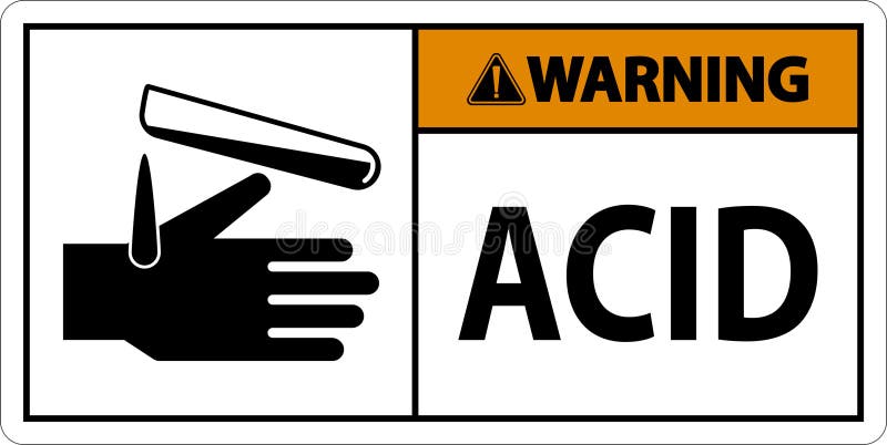 Warning Acid Sign on White Background Stock Vector - Illustration of ...