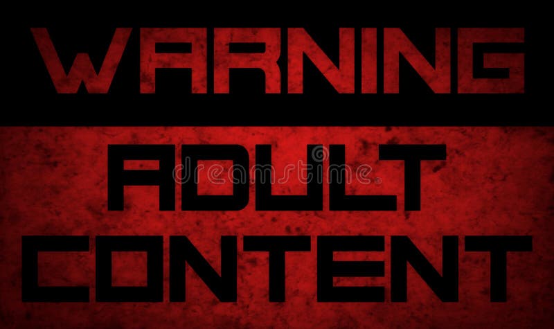 Warning Adult Content Sign Worn Vignetted Stock Illustration ...