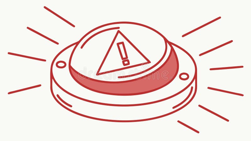 Warning Alarm Button, Critical Alert Symbol, Vector Design Generative ...