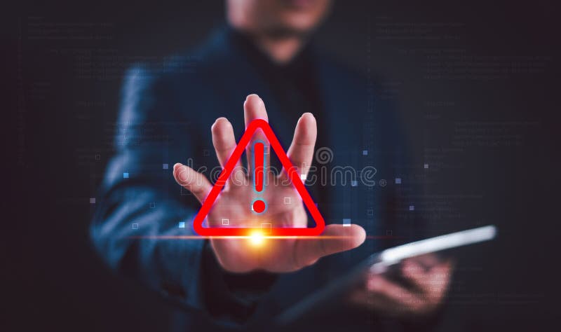 Warning Alert Icon Concept. Stock Photo - Image of digital, failure ...