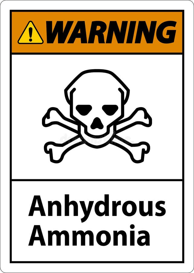 Warning Anhydrous Ammonia Symbol Sign, Vector Illustration, Isolate on ...